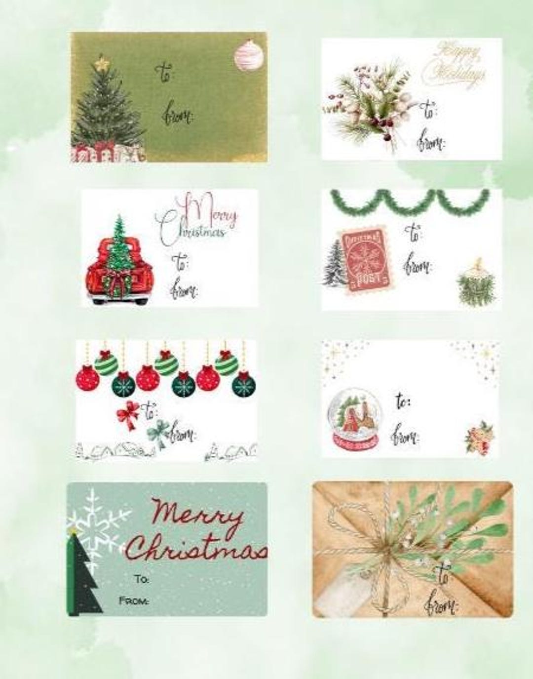 Vintage Christmas Gift Tag Printables: Nostalgic Holiday Labels ...