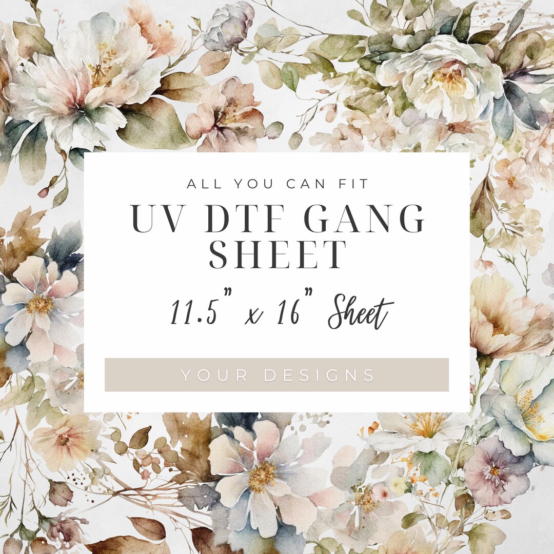 All You Can Fit UV DTF Gang Sheet , Stickers, Your Design Decals ...