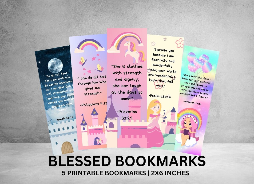 5 Inspirational Bible Verse Bookmarks With Vibrant Backgrounds ...