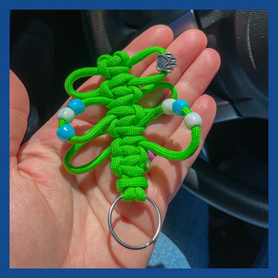 Paracord Critter Fidget Keychain Paracord Dragonfly Critter With Beads ...