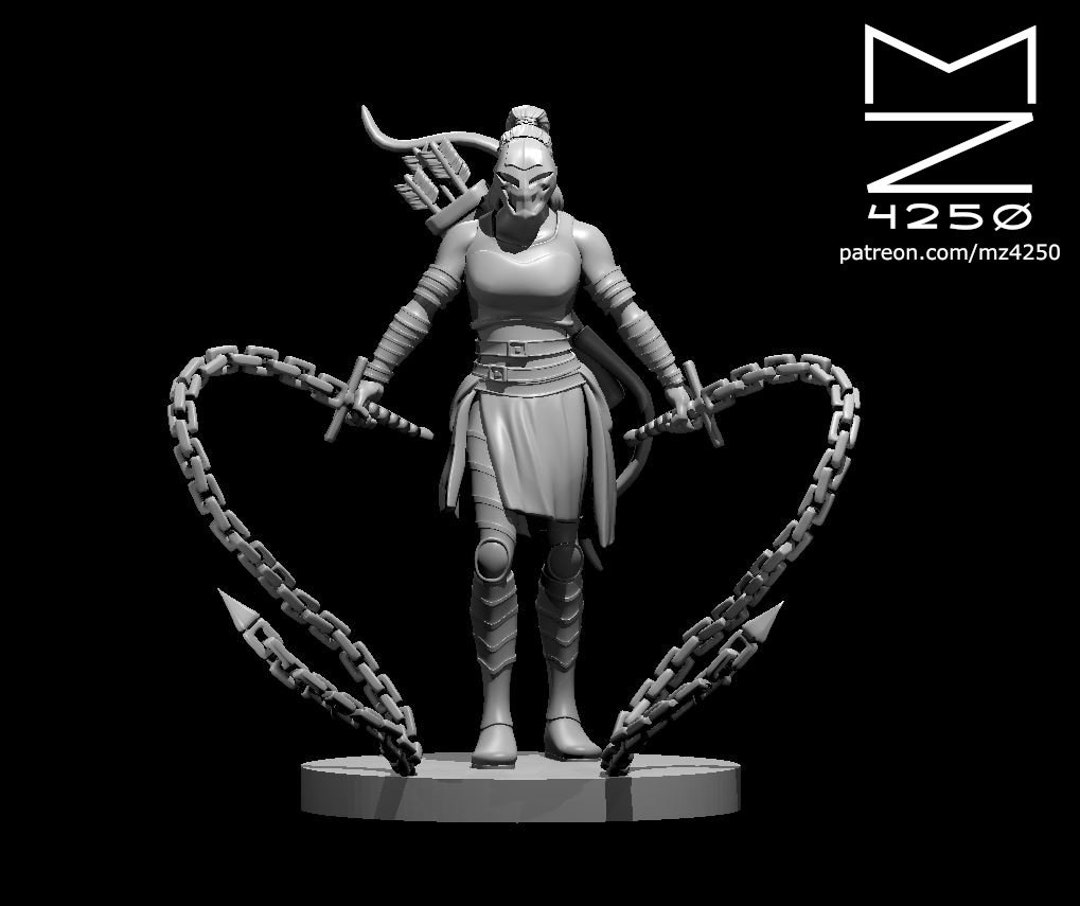 Human Female Fighters Options 3d Print Dnd Character - Etsy