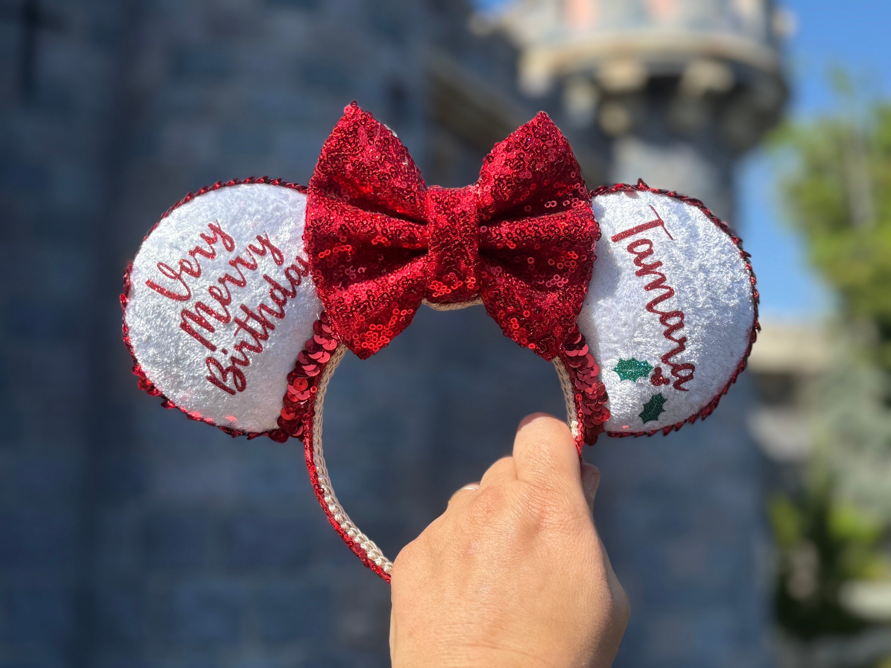 Personalized Ears, Birthday Ears, Christmas Ears, Sequin Ears, Disney ...