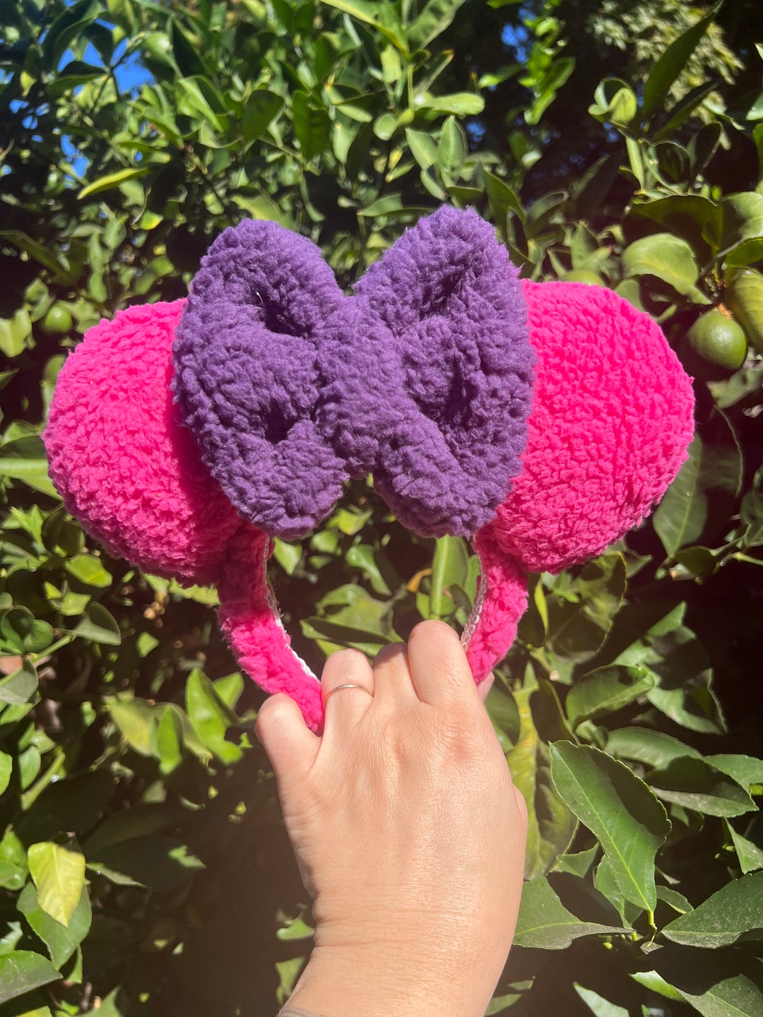 Lotso Ears, Fuscia Sherpa Ears, Pink Sherpa Ears, Sherpa Ears, Sherpa ...