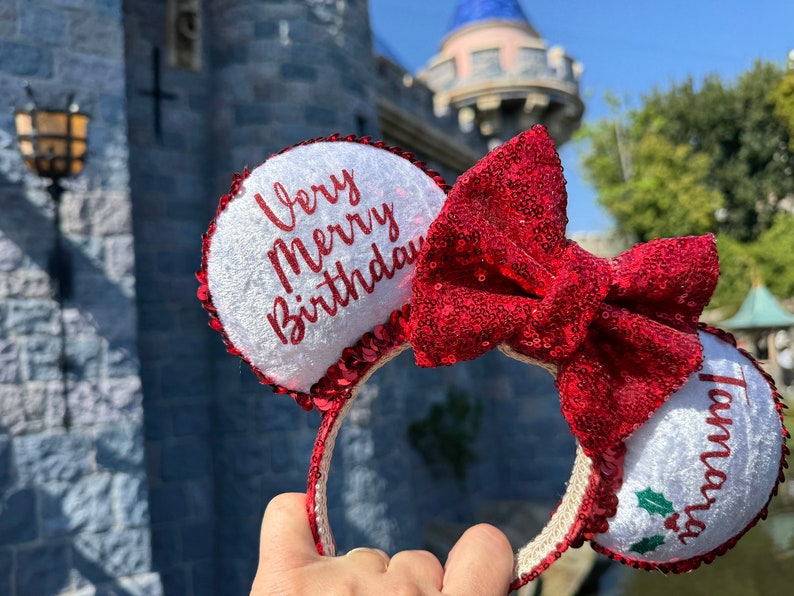 Personalized Ears, Birthday Ears, Christmas Ears, Sequin Ears, Disney ...