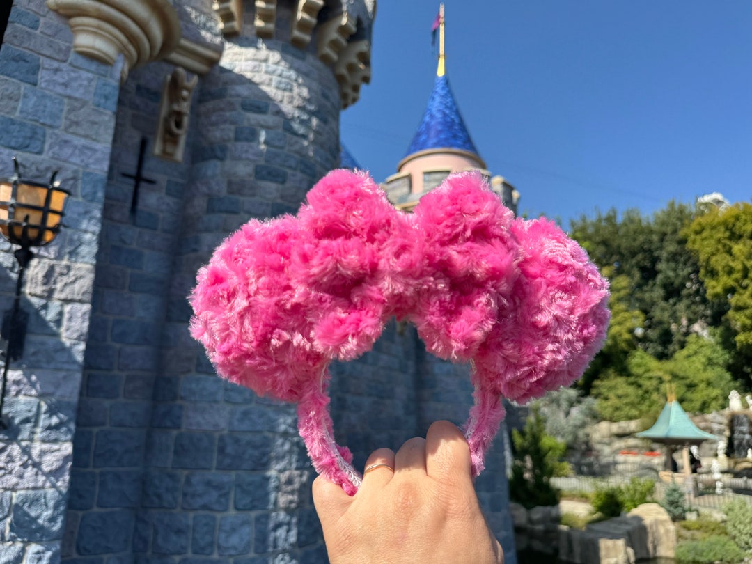 Pink Fuzzy Ears, Pink Ears, Fuzzy Ears, Fuzzy Disney Ears, Cozy Ears ...