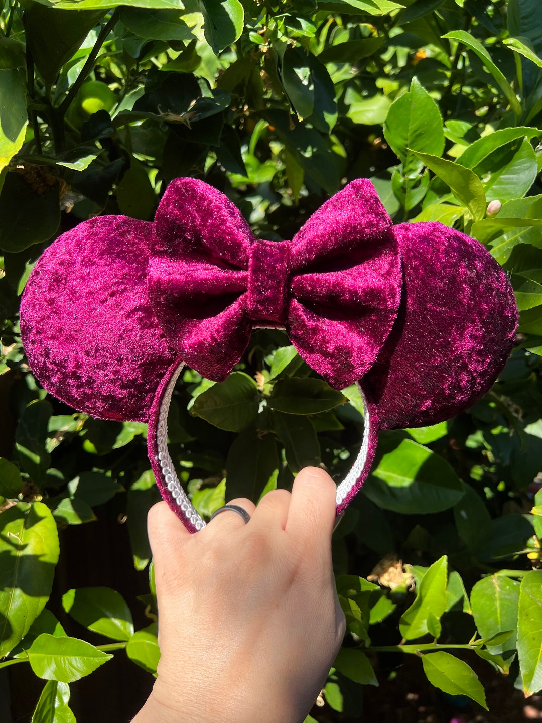 Velvet Ears, Cozy Ears, Soft Ears, Minnie Ears, Burgundy Ears, Mouse ...