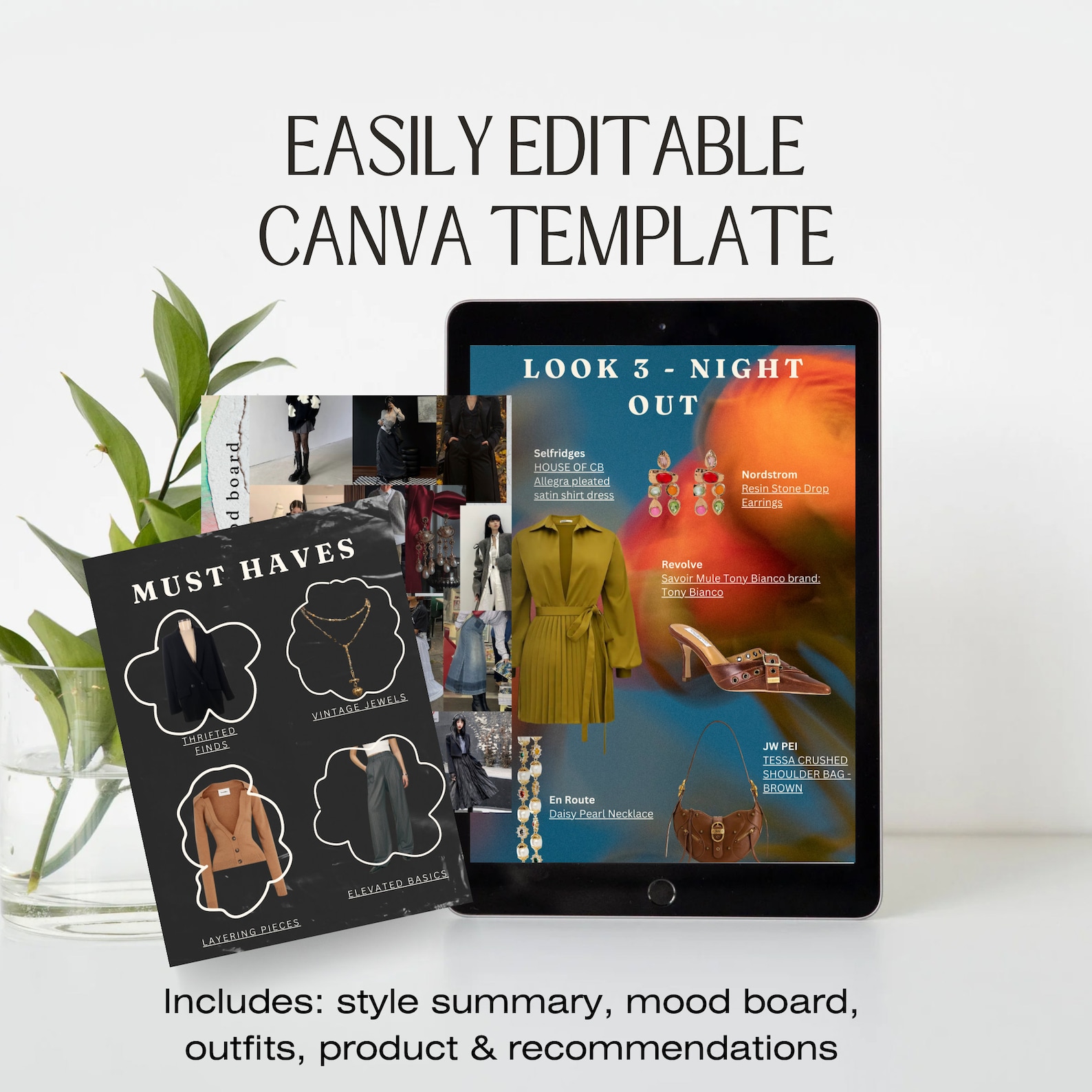 Fashion Look Book Template for Canva | Editable Stylish Design ...
