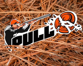 Hunting Decal, Full Color Hunting Decal, Skeet Shooting Sticker, Skeet ...