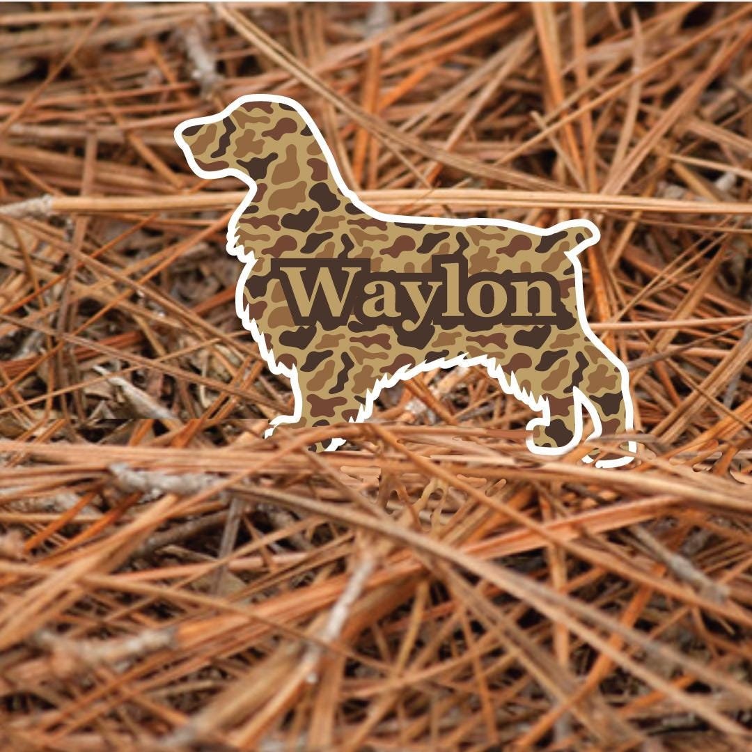 Personalized Hunting Dog Decal – Duck Camo Boykin Spaniel, Retriever ...