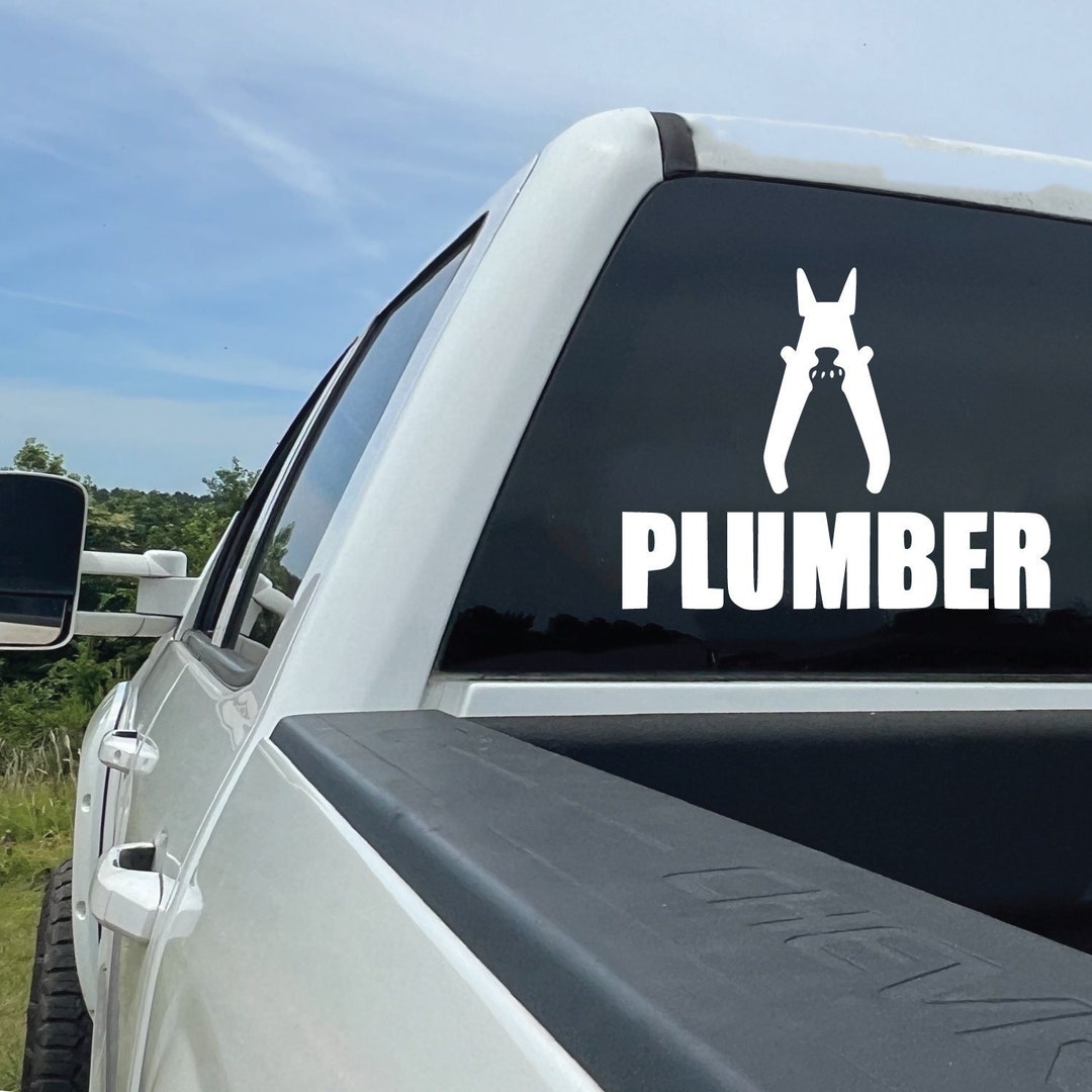 Plumber Decal With Snap Ring Pliers | Tradesman Tool Sticker | Plumbing ...