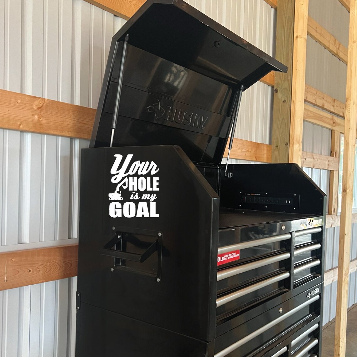 Your Hole is My Goal Excavator Decal | Construction Humor | Car Window ...