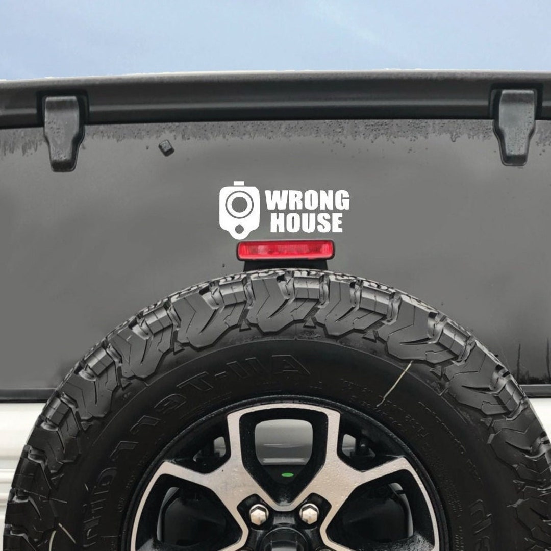 Wrong House Decal, Home Defense Decal, Pistol Decal, 2nd Amendment ...