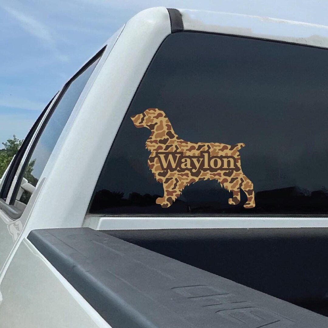 Custom Duck Camo Hunting Dog Decal – Boykin Spaniel, Retriever, Spaniel ...