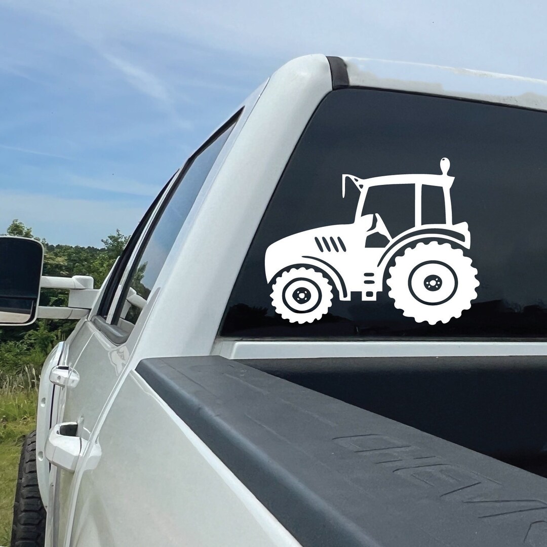 Enclosed Cab Tractor Decal | Tractor Silhouette Sticker | Farm ...