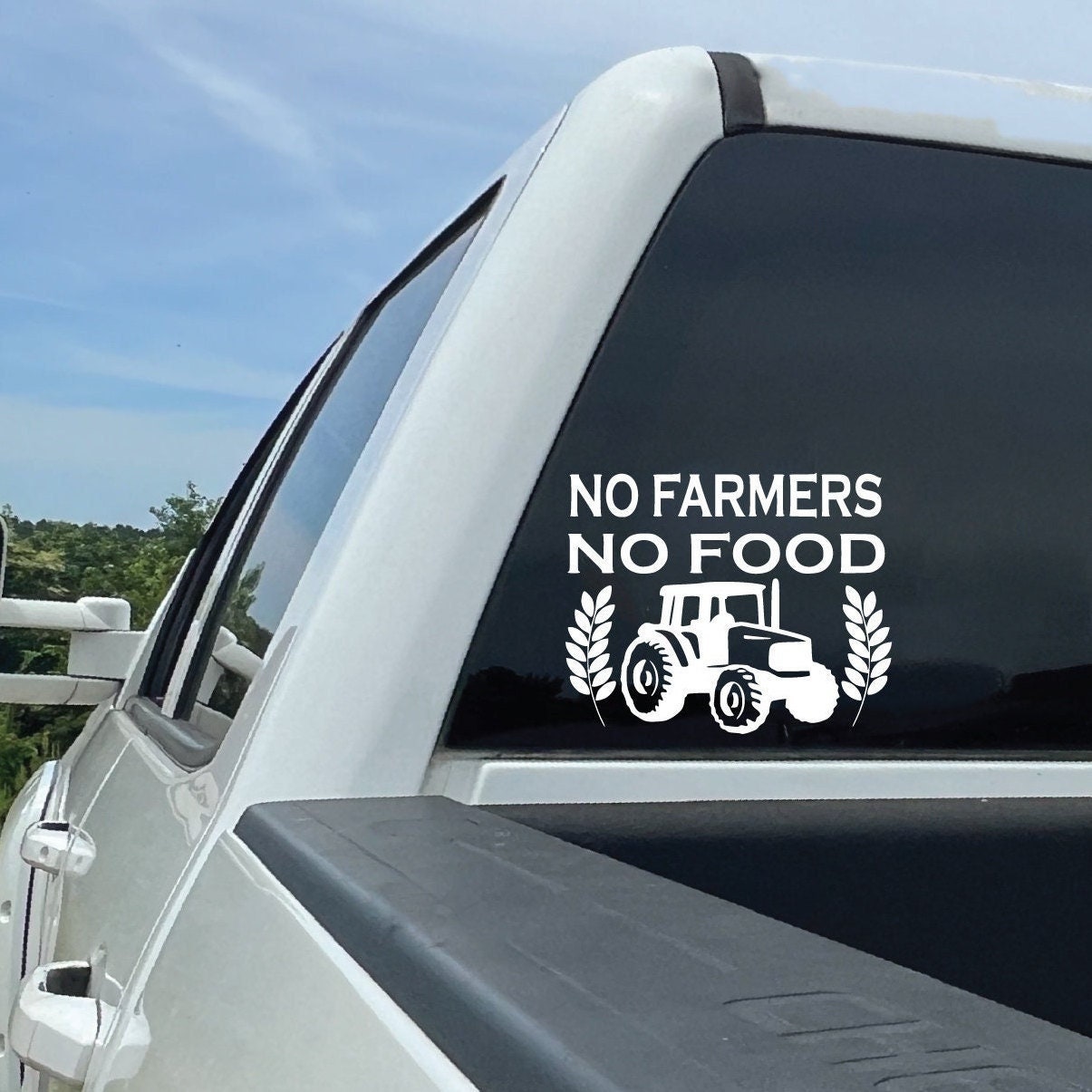 No Farmers No Food Tractor Decal | Farm Support Sticker | Agriculture ...