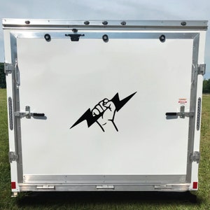 Hand Holding Electrical Bolt Decal | Electrician Power Sticker ...