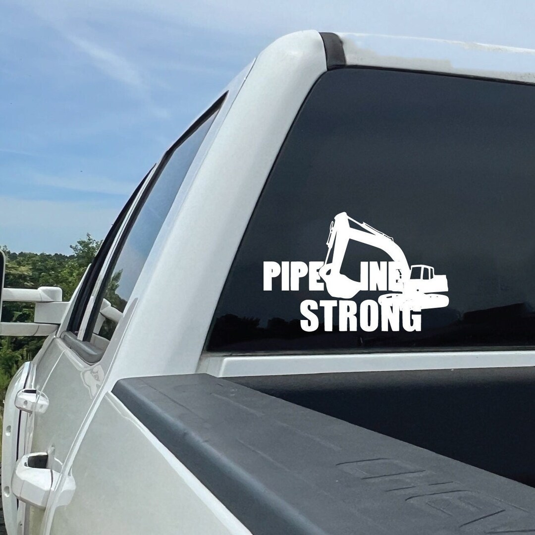 Pipeline Strong Excavator Decal Heavy Equipment Sticker Construction ...