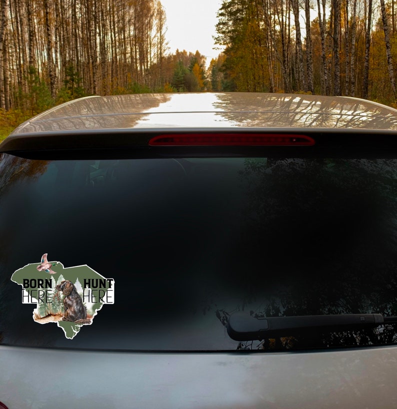 Born Here Hunt Here, SC Sticker, Hunting Decal, Boykin Spaniel Sticker ...