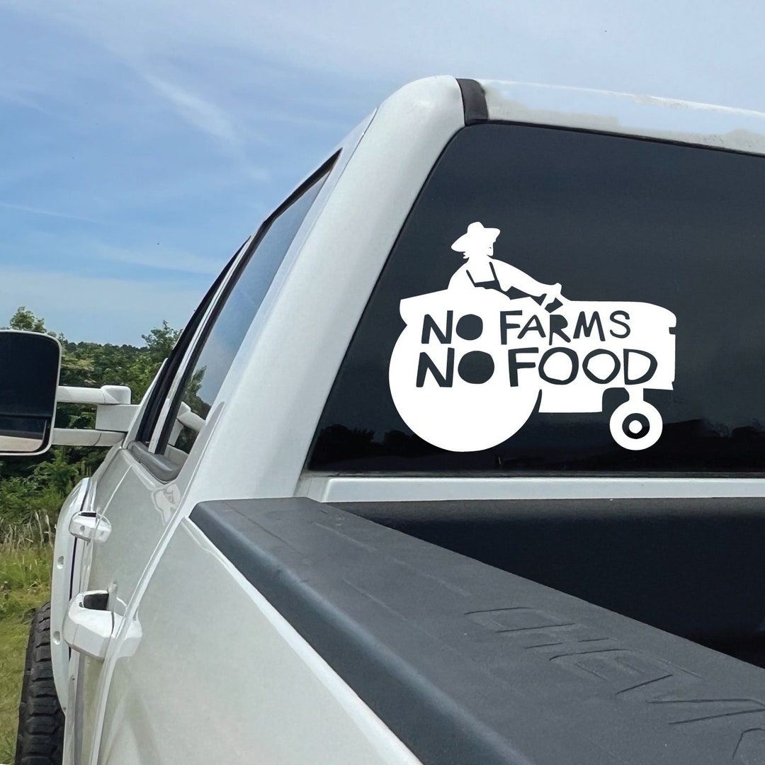 No Farms No Food Decal | Tractor Farmer Sticker | Agriculture Pride ...