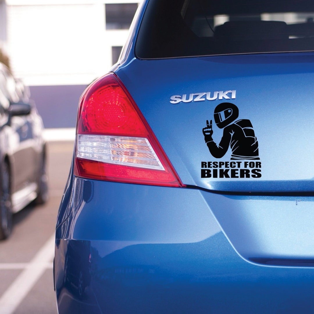 Rider Biker Wave Decal – "respect for Bikers" Motorcycle Vinyl Sticker ...