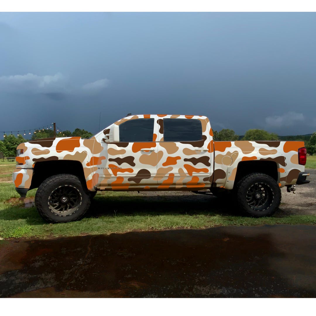 Old-school Camo Vinyl Decal Set | 150-piece Truck Camouflage Wrap ...