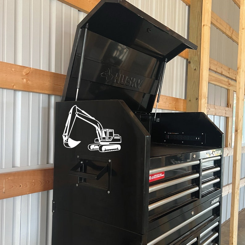 Excavator Outline Decal | Heavy Equipment Sticker | Construction Gear ...