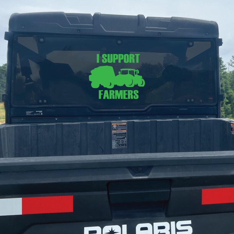 I Support Farmers Tractor Decal | Farm Support Sticker | Agriculture ...