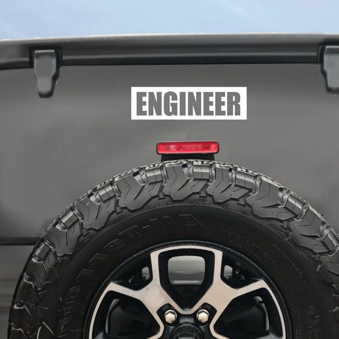 Engineer Decal | Simple & Stylish | Car Window Sticker | Laptop Decal ...