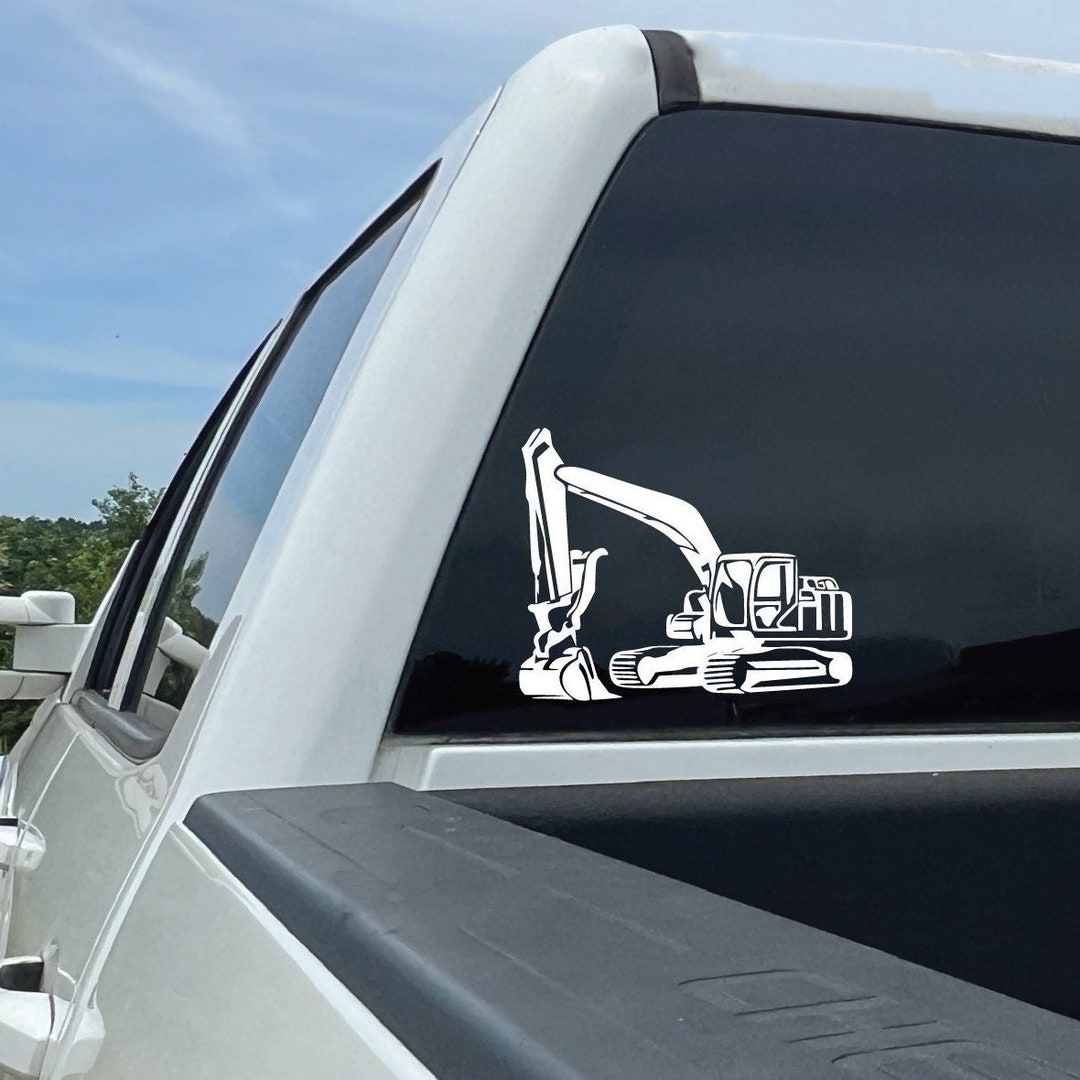 Excavator Decal | Heavy Equipment Sticker | Construction Gear | Car ...