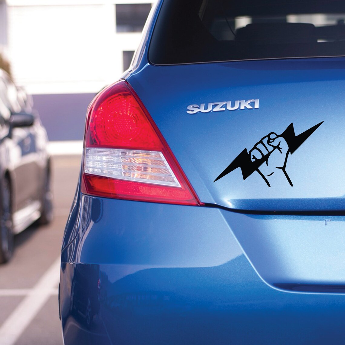 Hand Holding Electrical Bolt Decal Electrician Power Sticker Lineman ...