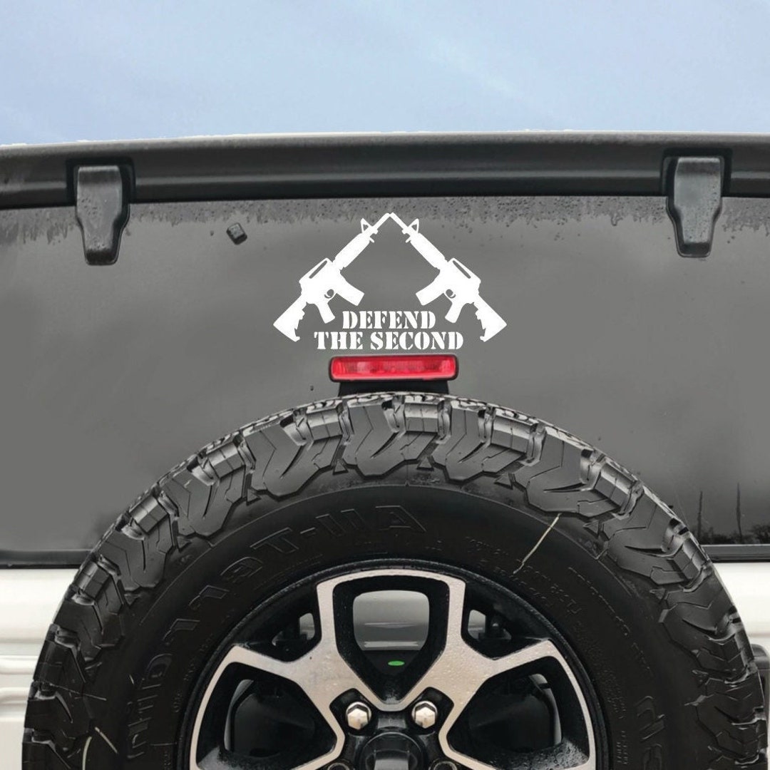 Defend the Second Rifle USA Pride Decal, Gun Enthusiast Decal, Patriot ...