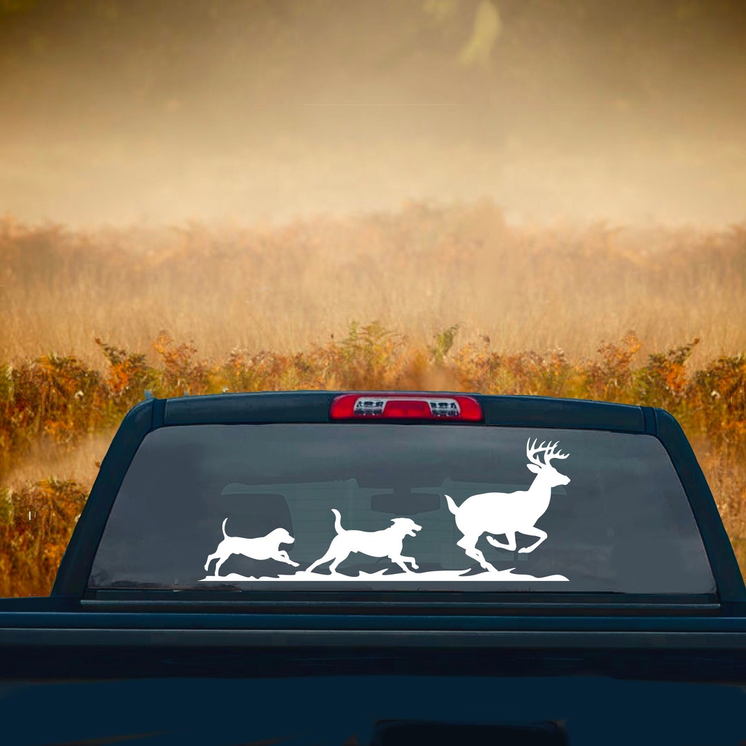 Dog Driver's Dream! Deer & Hounds Decal for Dog Hunting Enthusiasts ...