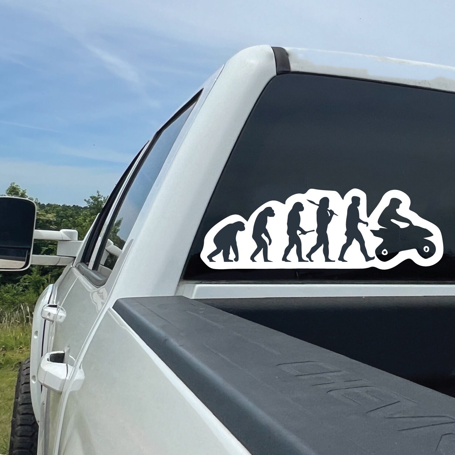 Evolution of Man Decal | Four-wheeler Rider Sticker | Off-road ...