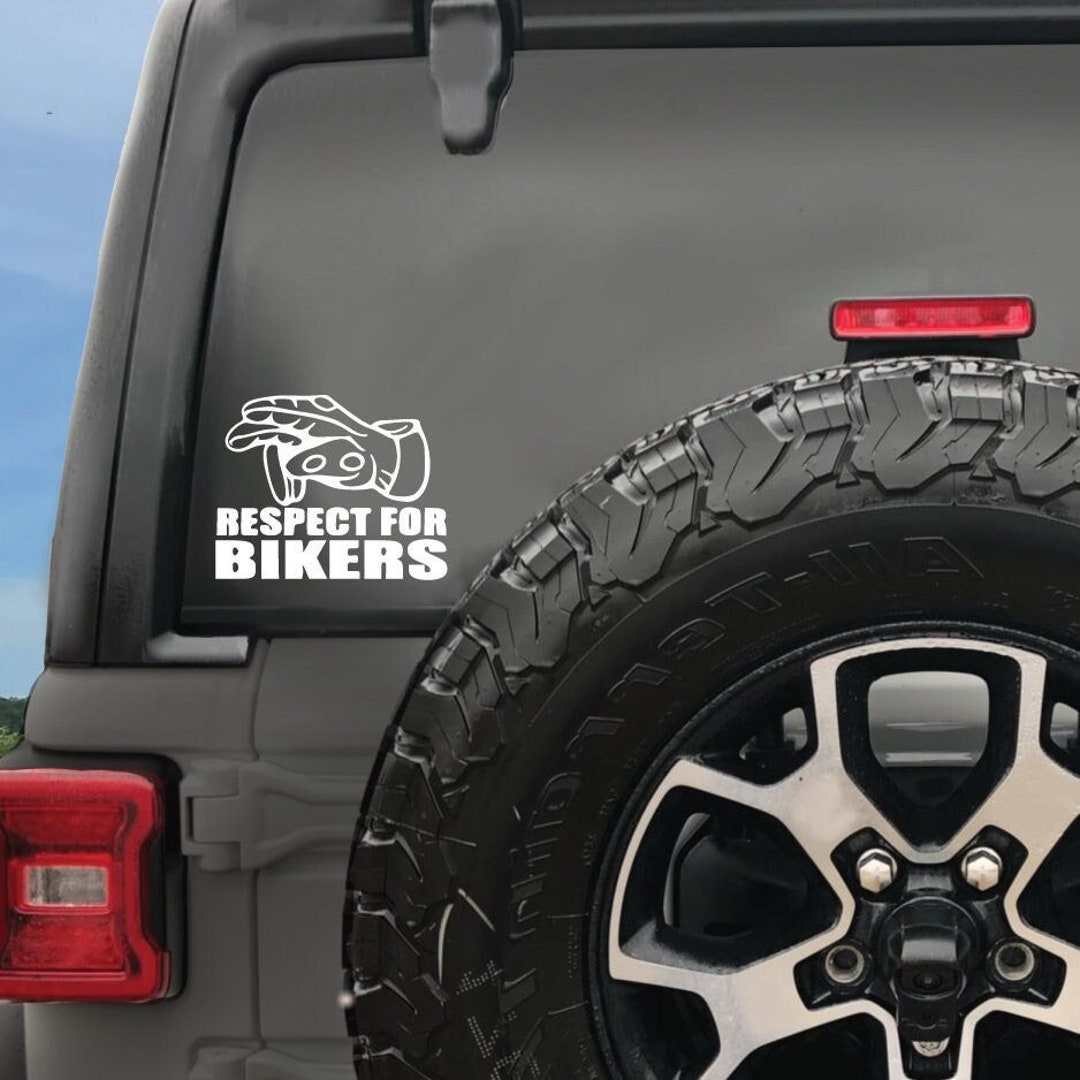 Biker Wave Hand Decal – "respect for Bikers" Motorcycle Vinyl Sticker ...