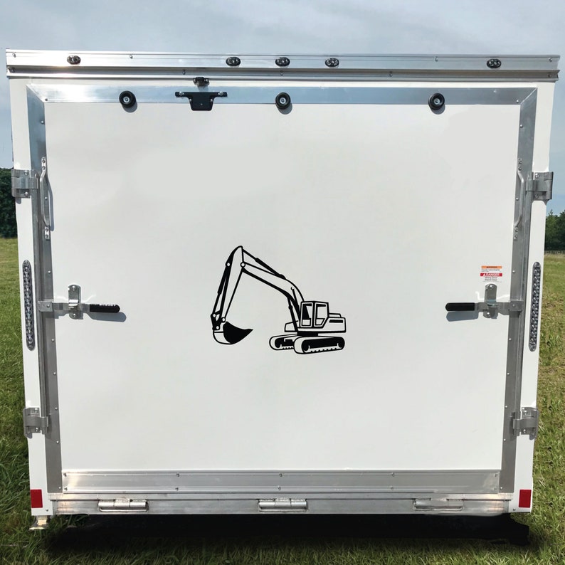 Excavator Outline Decal | Heavy Equipment Sticker | Construction Gear ...