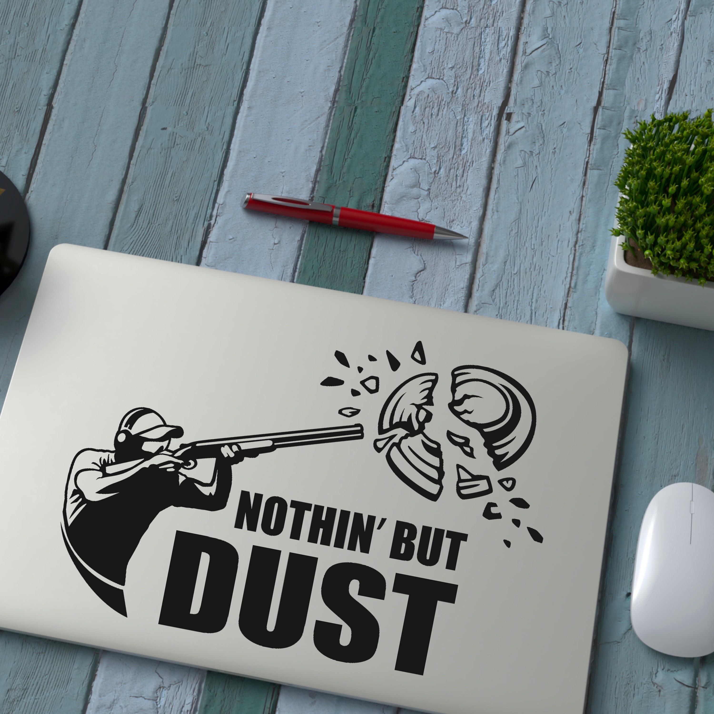 Nothing but Dust Decal, Trap Shooting Sticker, Hunting Truck Decal ...