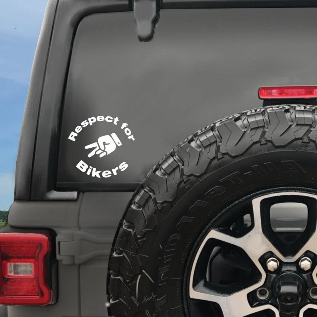 Peace Sign Biker Wave Decal respect for Bikers Motorcycle Sticker, 25 ...