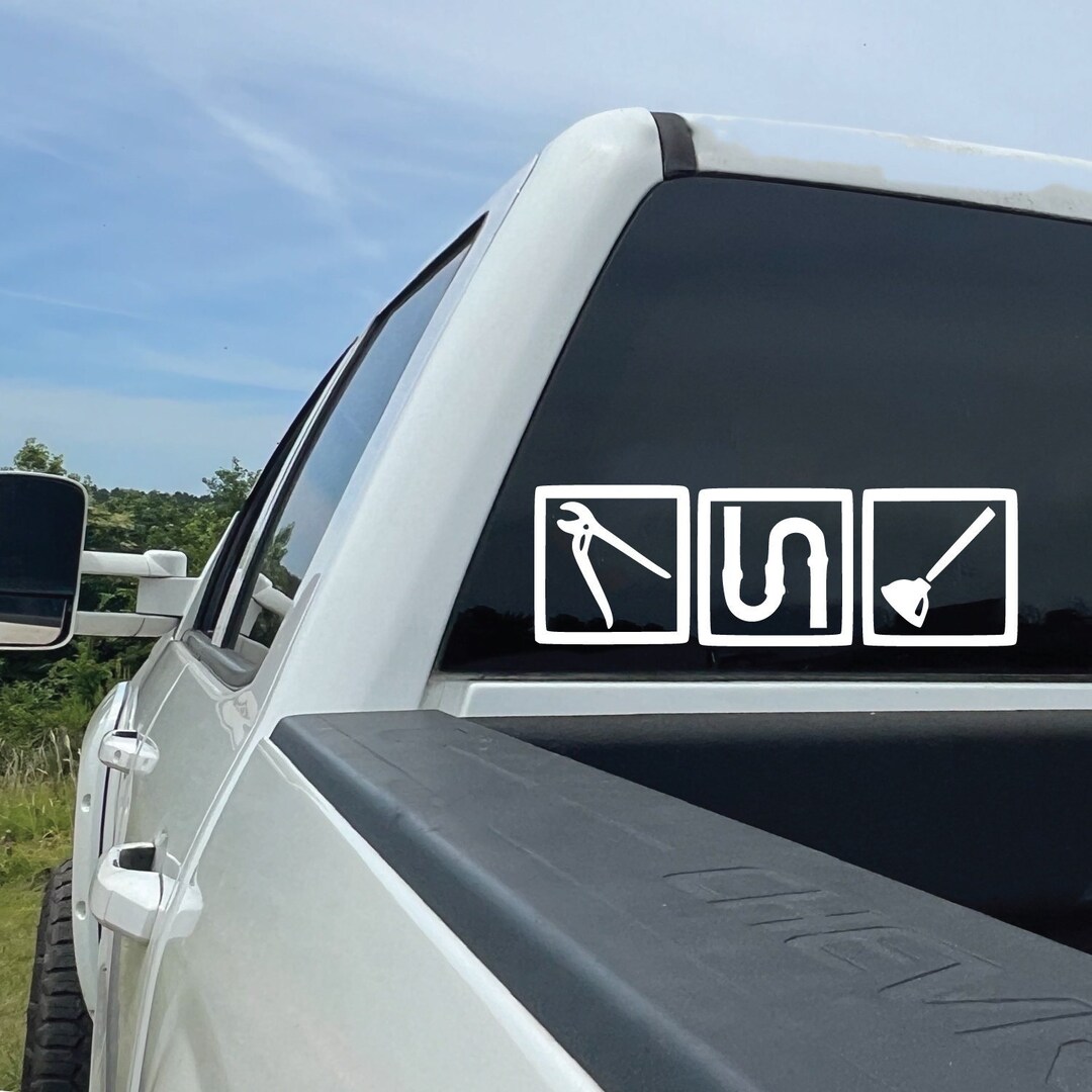 Pipe Cutter Plunger Decal | Plumbing Tools Silhouette Sticker ...