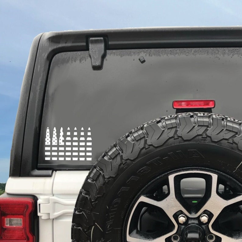 American Flag USA Pride Bullets Sticker, Patriotic Flag Decal, Gun ...