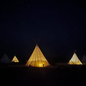 Big Bend National Park Wall Art - Terlingua Teepee Basecamp Night Photography, West Texas Desert ...