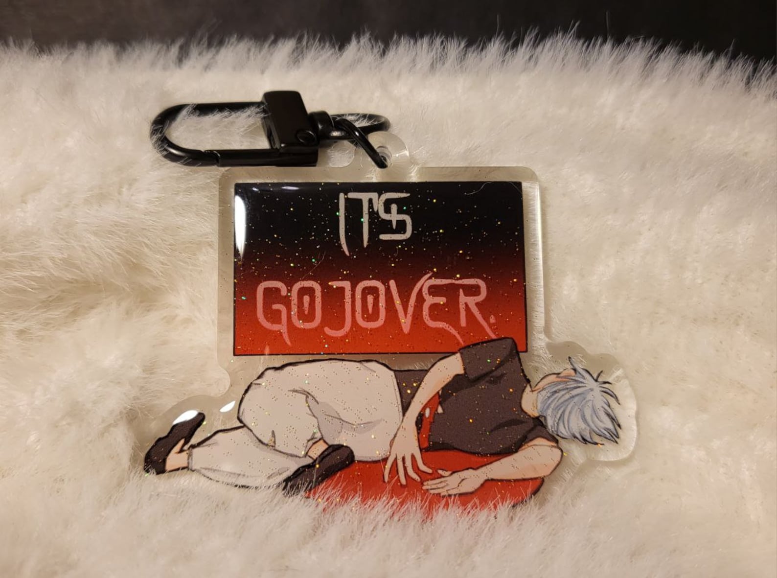 Jujutsu Kaisen Gojo Satoru GOJOVER Glitter Acrylic Keychain 2.5 - Etsy