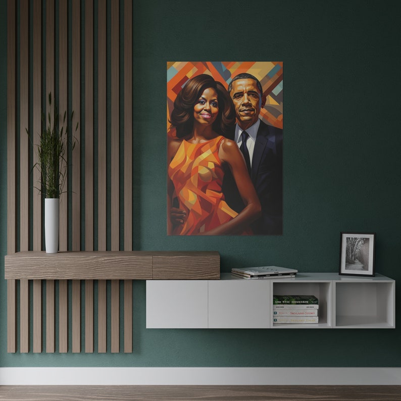 Barack and Michelle Obama Art Print, Exclusive Poster of President ...