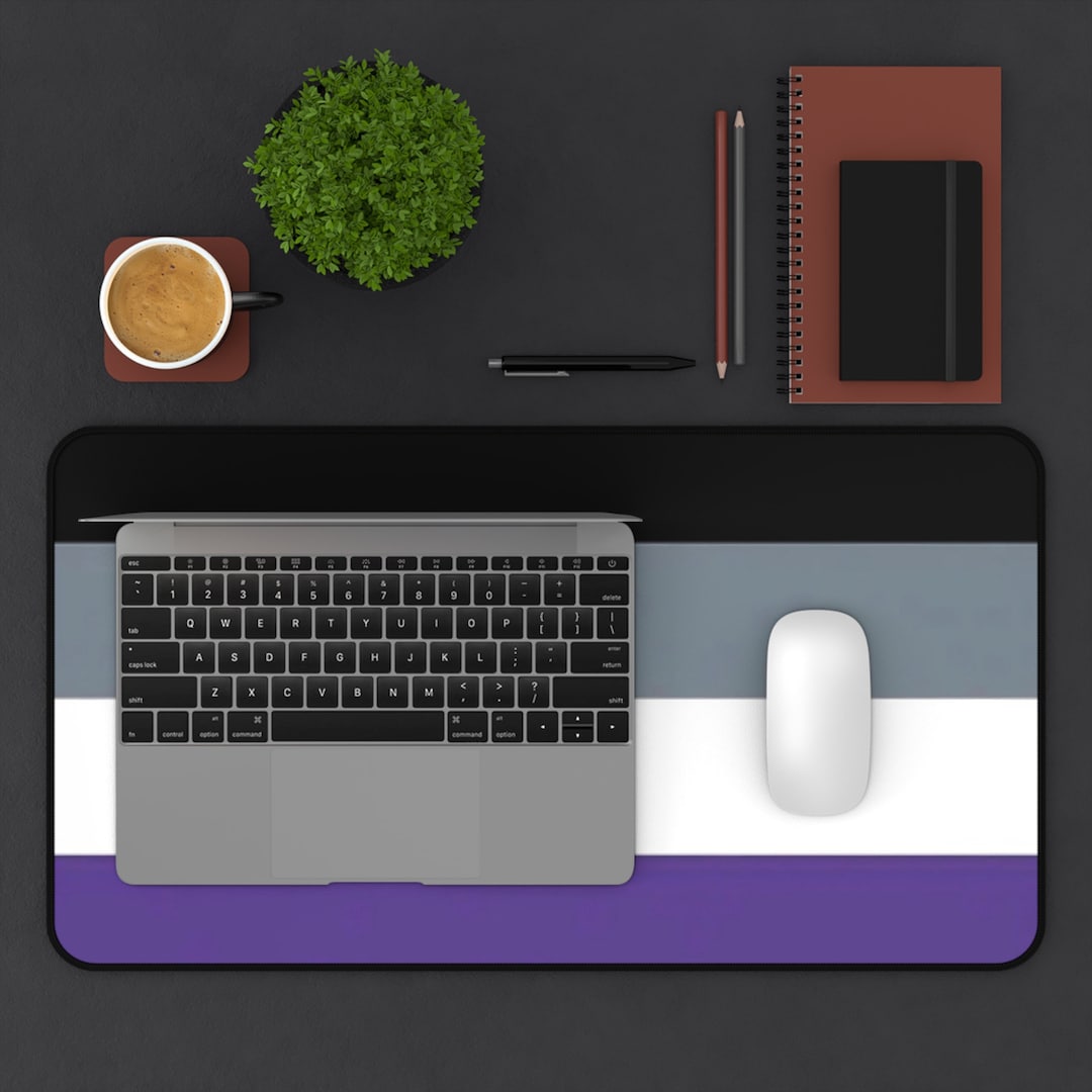 Asexual Pride Flag Desk Mat: Non-slip Neoprene, Home Office Decor - Etsy