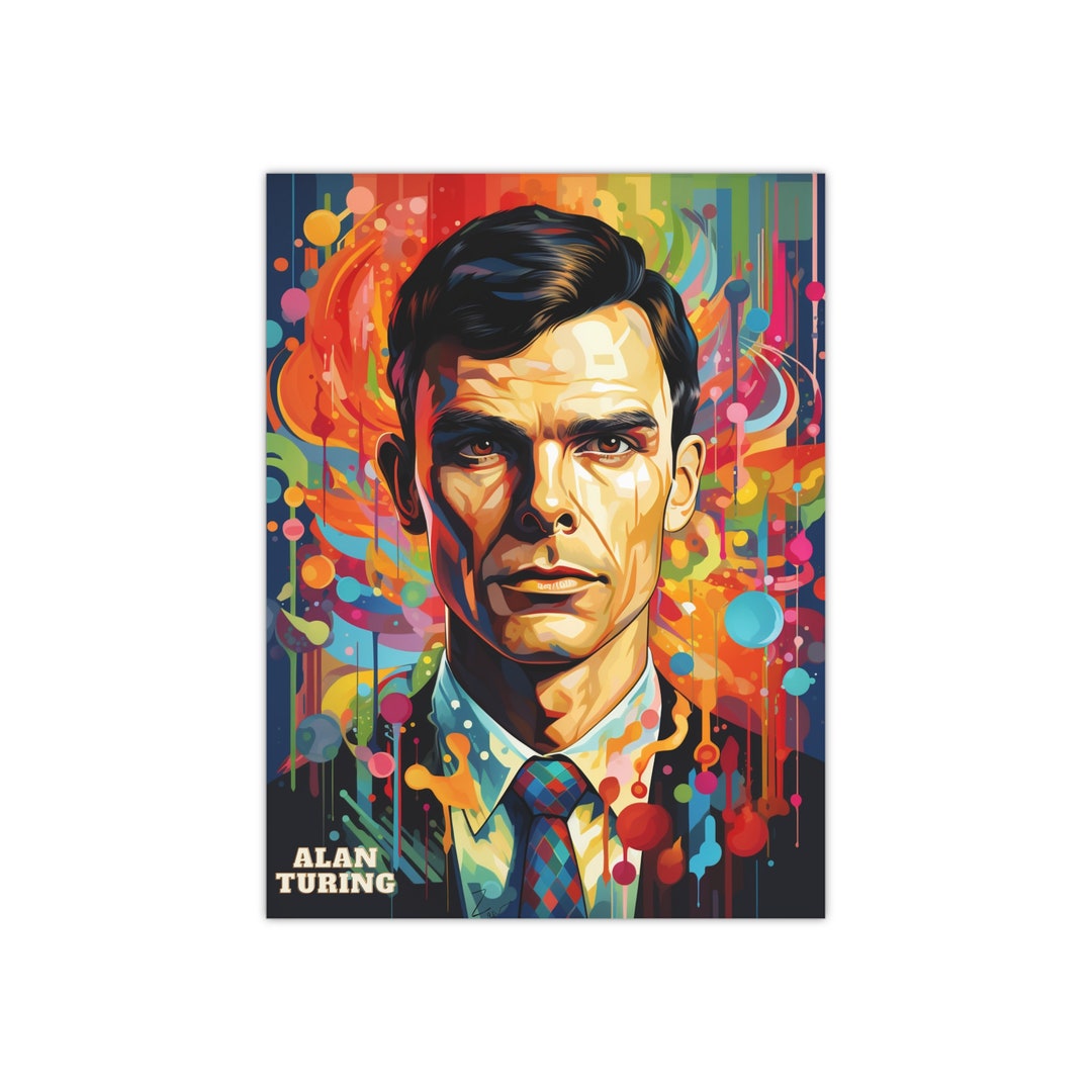 Alan Turing Pop Art Print, Codebreaker Poster, Father of AI Gift ...