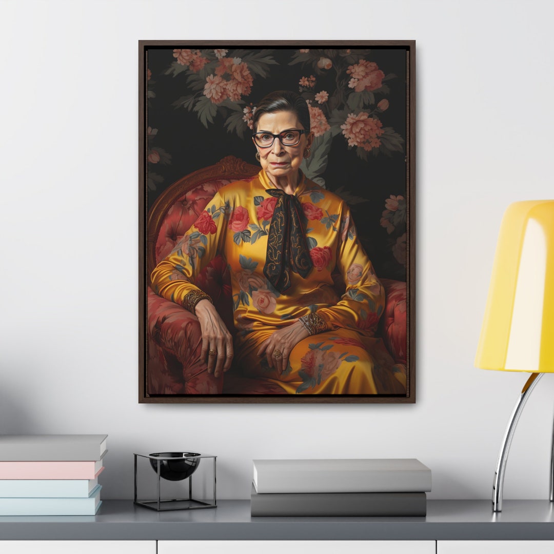 RBG Art Print: Ruth Bader Ginsburg Gallery Canvas - Walnut or Black ...