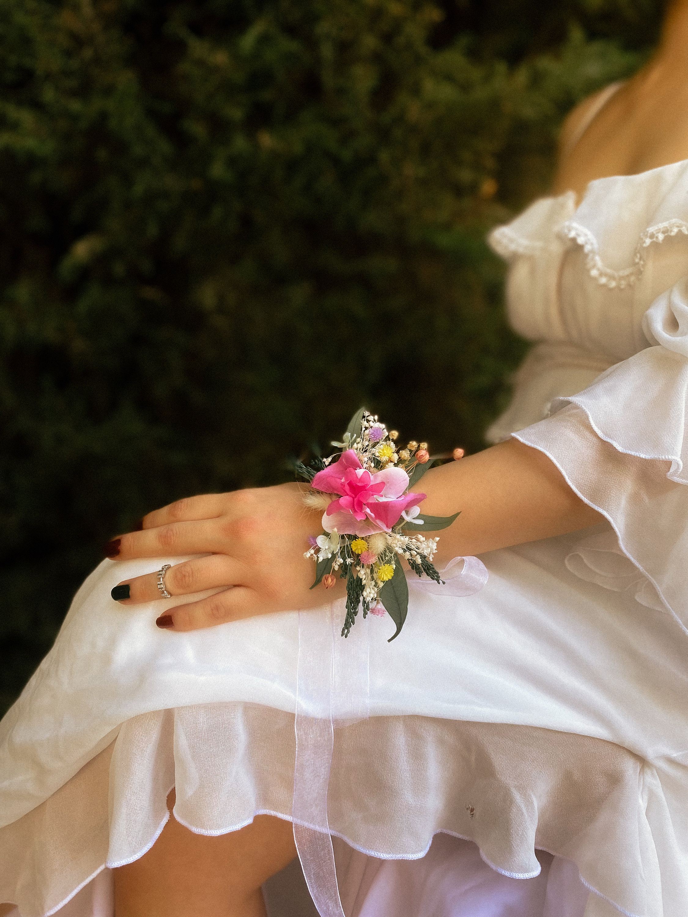 Corsage, Bridal Corsage, Preserved Rose Corsage, Colorful Corsage ...