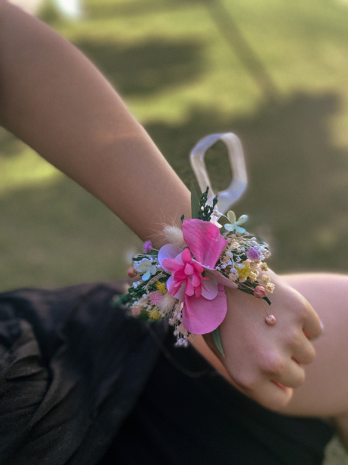 Corsage, Bridal Corsage, Preserved Rose Corsage, Colorful Corsage ...