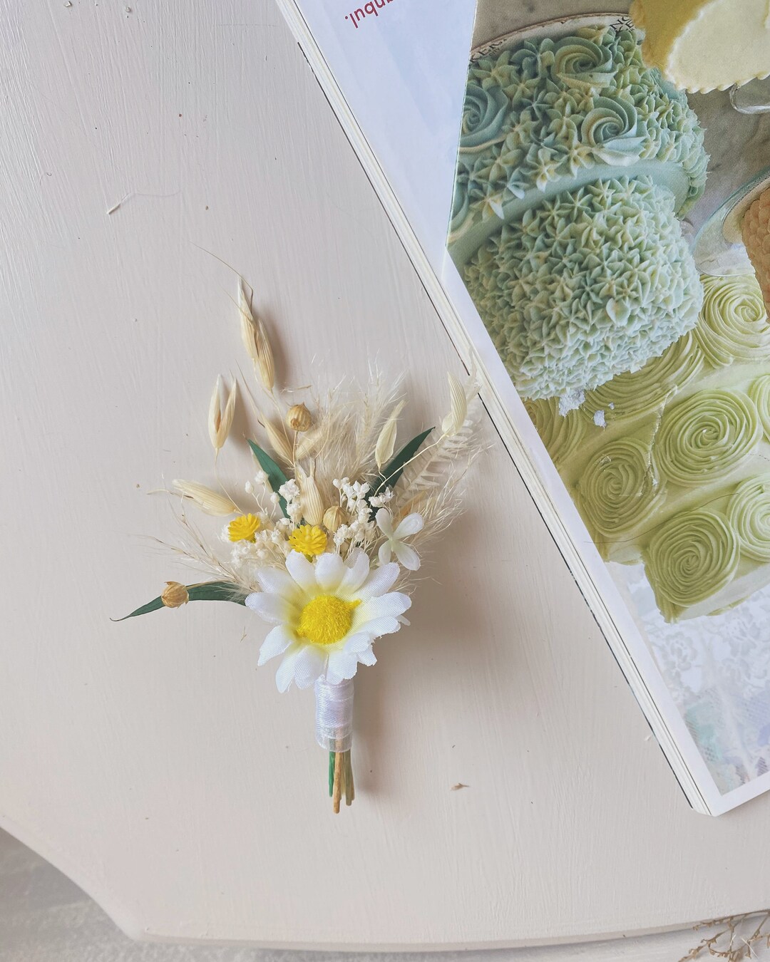 Boutonniere, Yellow Boutonniere, Daisy Boutonniere, Spring Boutonniere ...