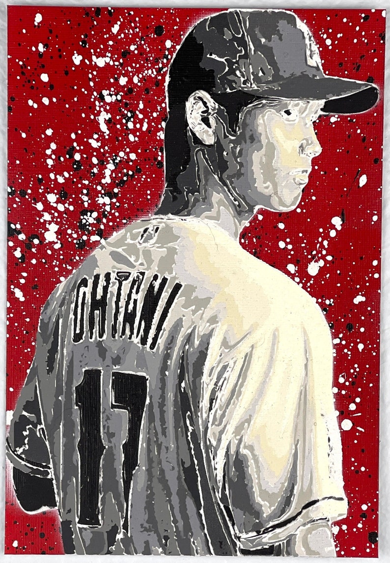 The Great Ohtani - Original Hand-painted, Handmade Painting - 8 1/4 X 5 ...