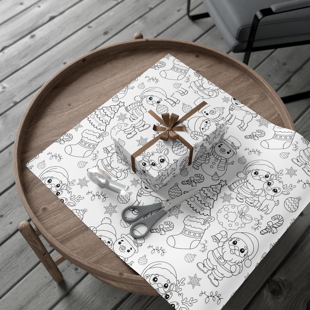Christmas Wrapping Paper Coloring Page Christmas Wrapping Paper ...
